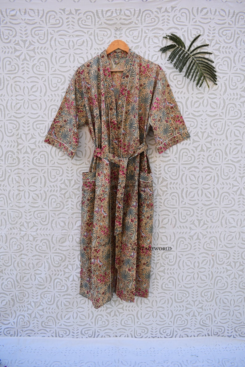 Kimono Robes Women Cotton Summer Nightgown Jacket Long Short - Etsy