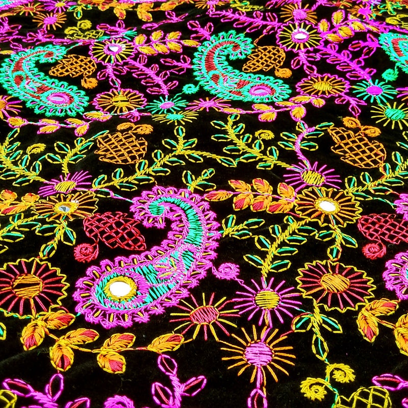 Embroidered Fabric - Etsy