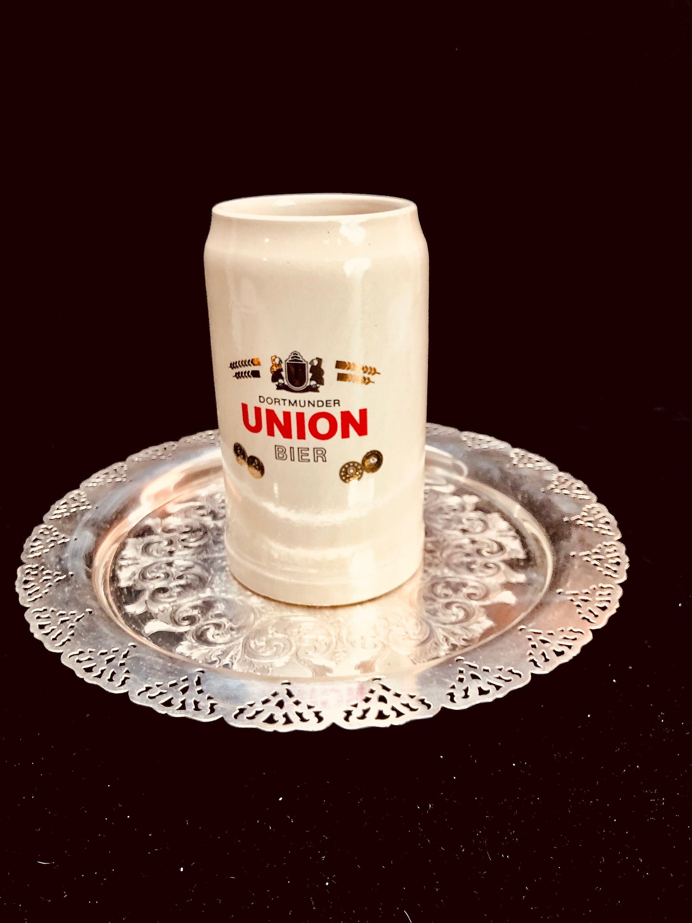 Kitchen & Dining Steins Dortmunder Union vintage 1L clay beer Stein. Home & Living etna.com.pe