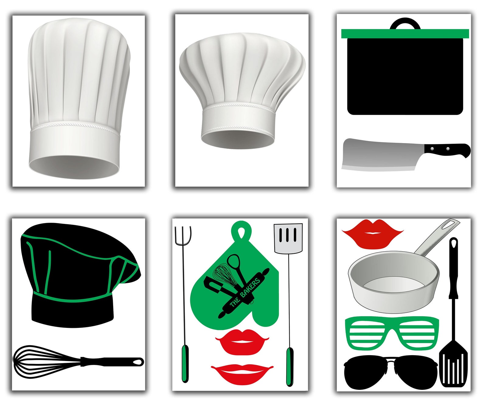 Chef Party Photo Booth Props: Baking Theme (digital Download) - Etsy