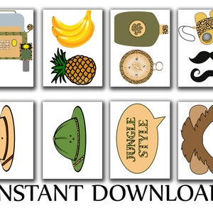 Jungle Safari Photo Booth Props: printable SAFARI Prop Safari Baby ...