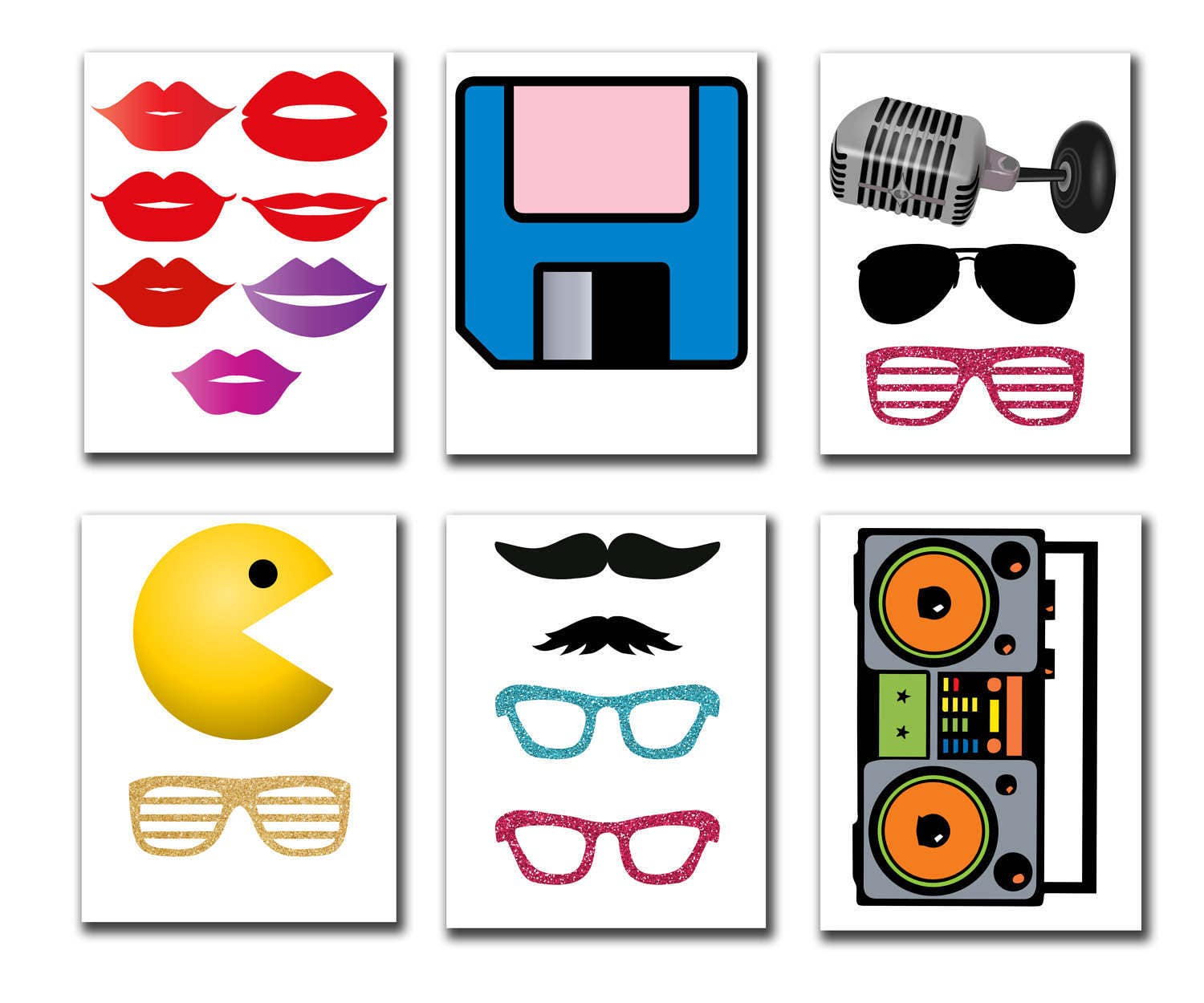 80s Photo Booth Props: 80's PARTY Props | Etsy New Zealand