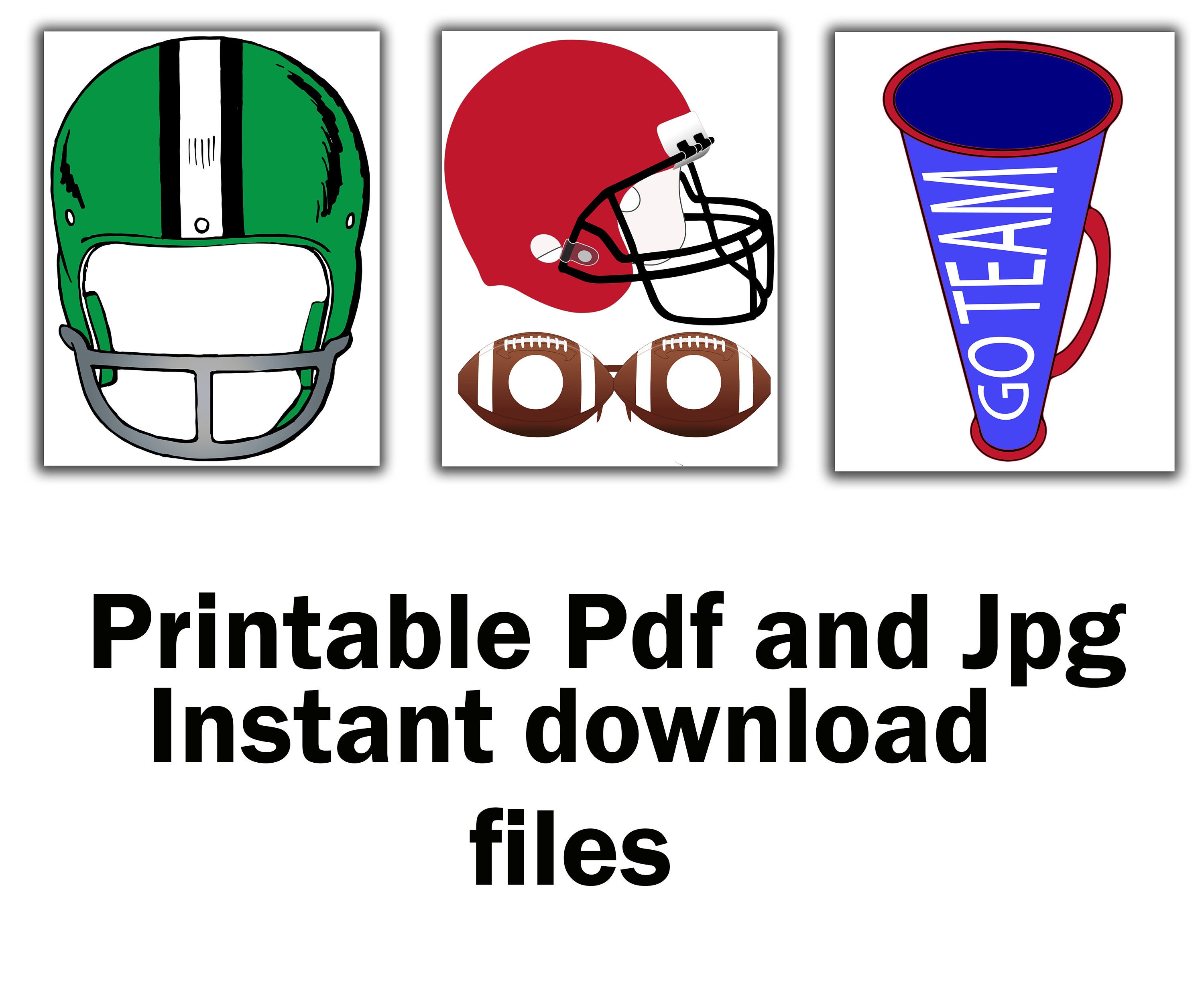 Football Photo Booth Props: super BOWL Party Sports Photobooth,football ...