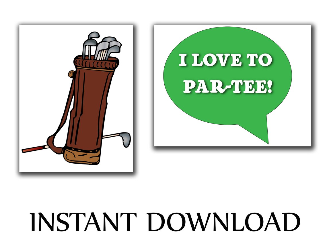 Golf Party Photo Booth Props: printable GOLF Prop - Etsy