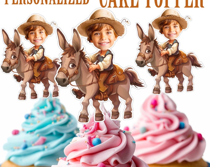Donkey Cake Topper/farm Party Cake/farm Animal Cake Toppers/party ...