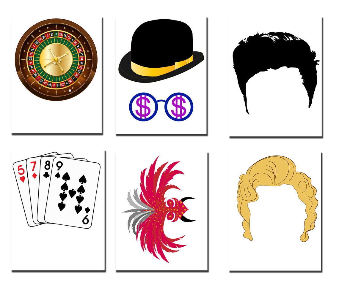 Casino Photo Booth Props: las VEGAS Party Poker Party Props,poker Night ...