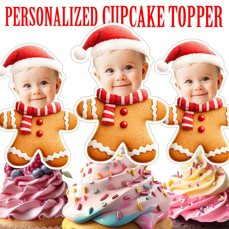 Gingerbread Face Stickers - Etsy