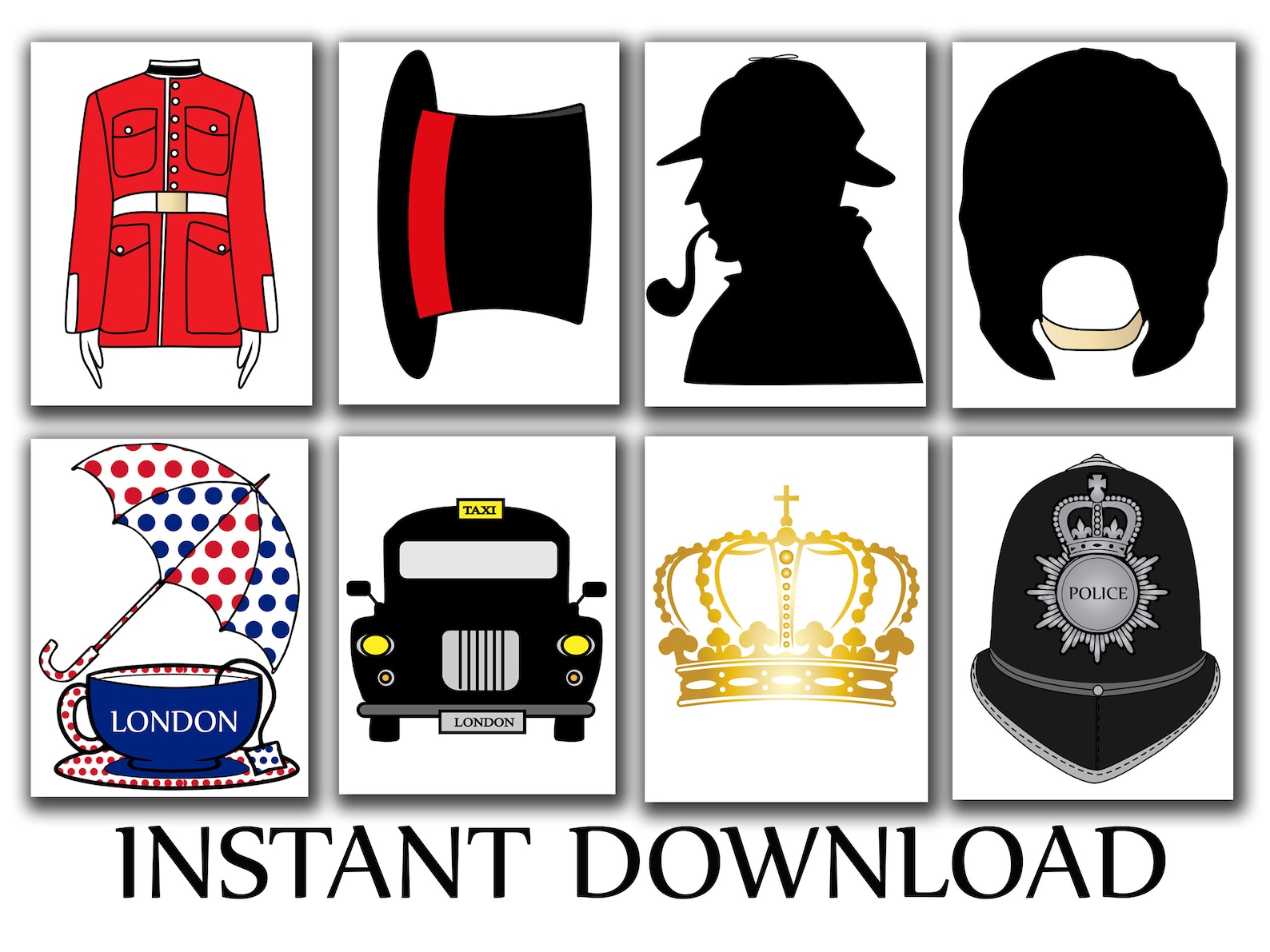 British Photo Booth Party: london PHOTO Booth London Theme Party ...