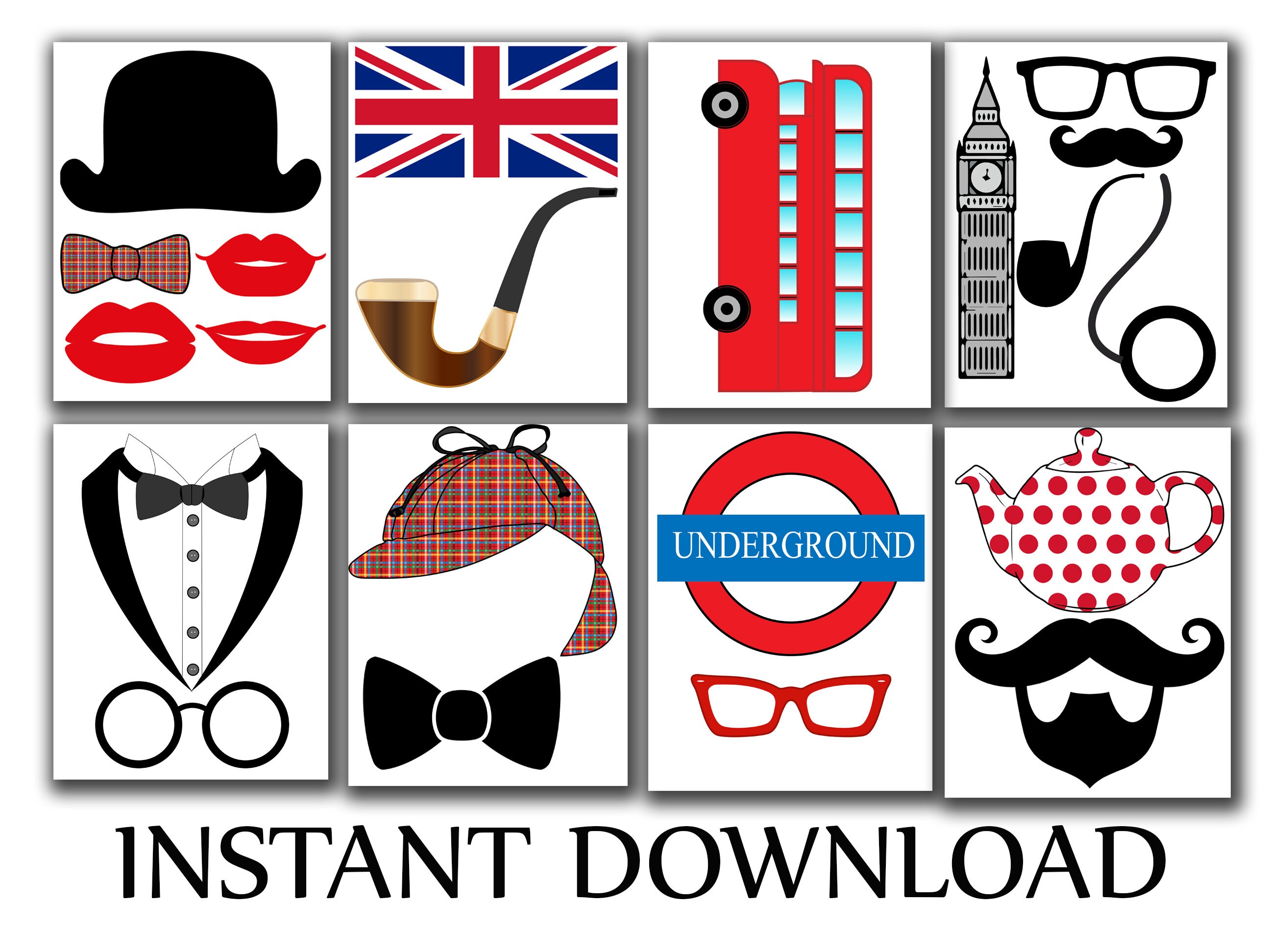British Photo Booth Party: london PHOTO Booth London Theme Party ...