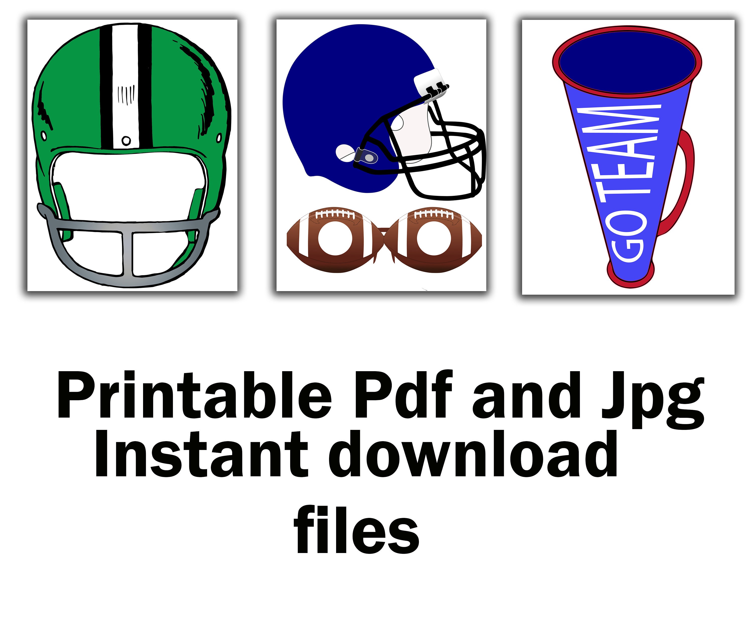 Football Photo Booth Props: super BOWL Party Sports Photobooth,football ...