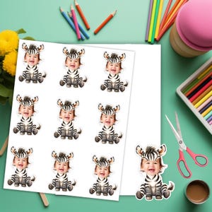 Zebra Cupcake Topper, Personalized Zebra Cupcake Topper, Printable ...