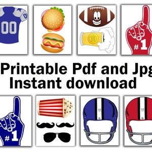 Football Photo Booth Props: super BOWL Party Sports Photobooth,football ...
