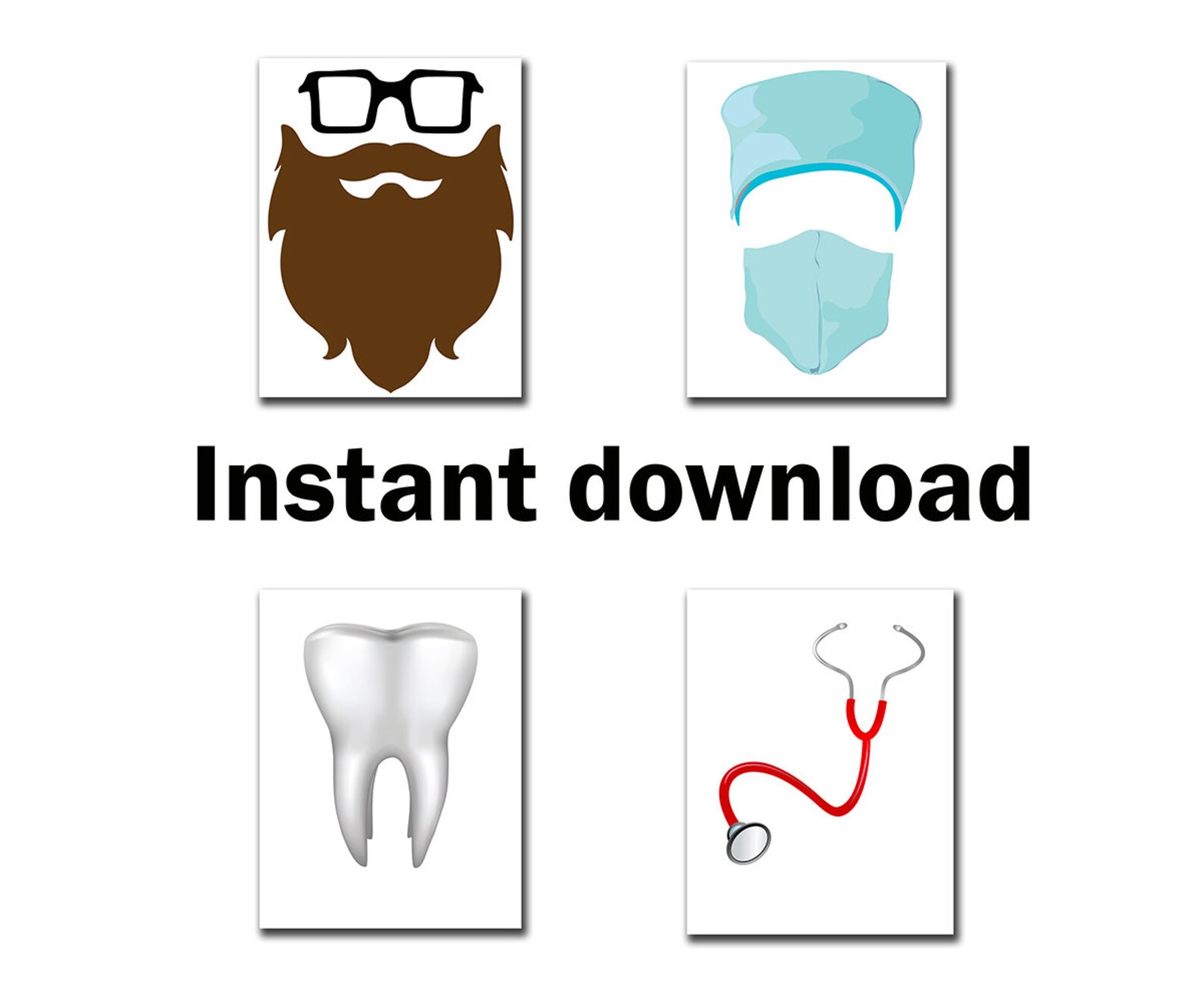 Doctor Party Printable Photo Booth Props: medical PHOTO Props Medical ...