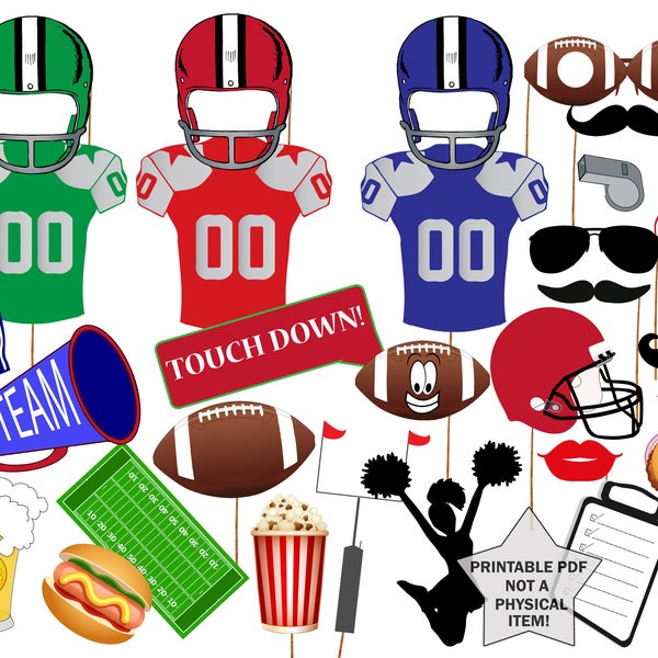 Football Props Photo Booth - Etsy