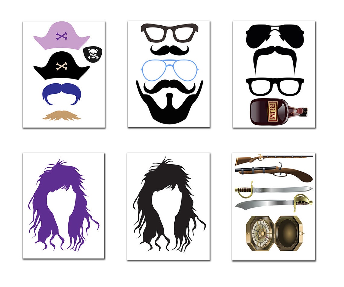 Pirate Party Photo Booth Props: printable PARTY Props Photobooth Prop ...
