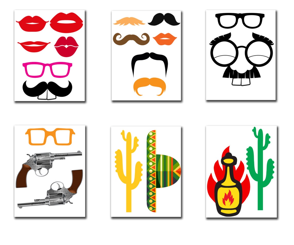 Mexican Fiesta Photo Booth Props: printable MEXICAN Props Cinco De Mayo ...