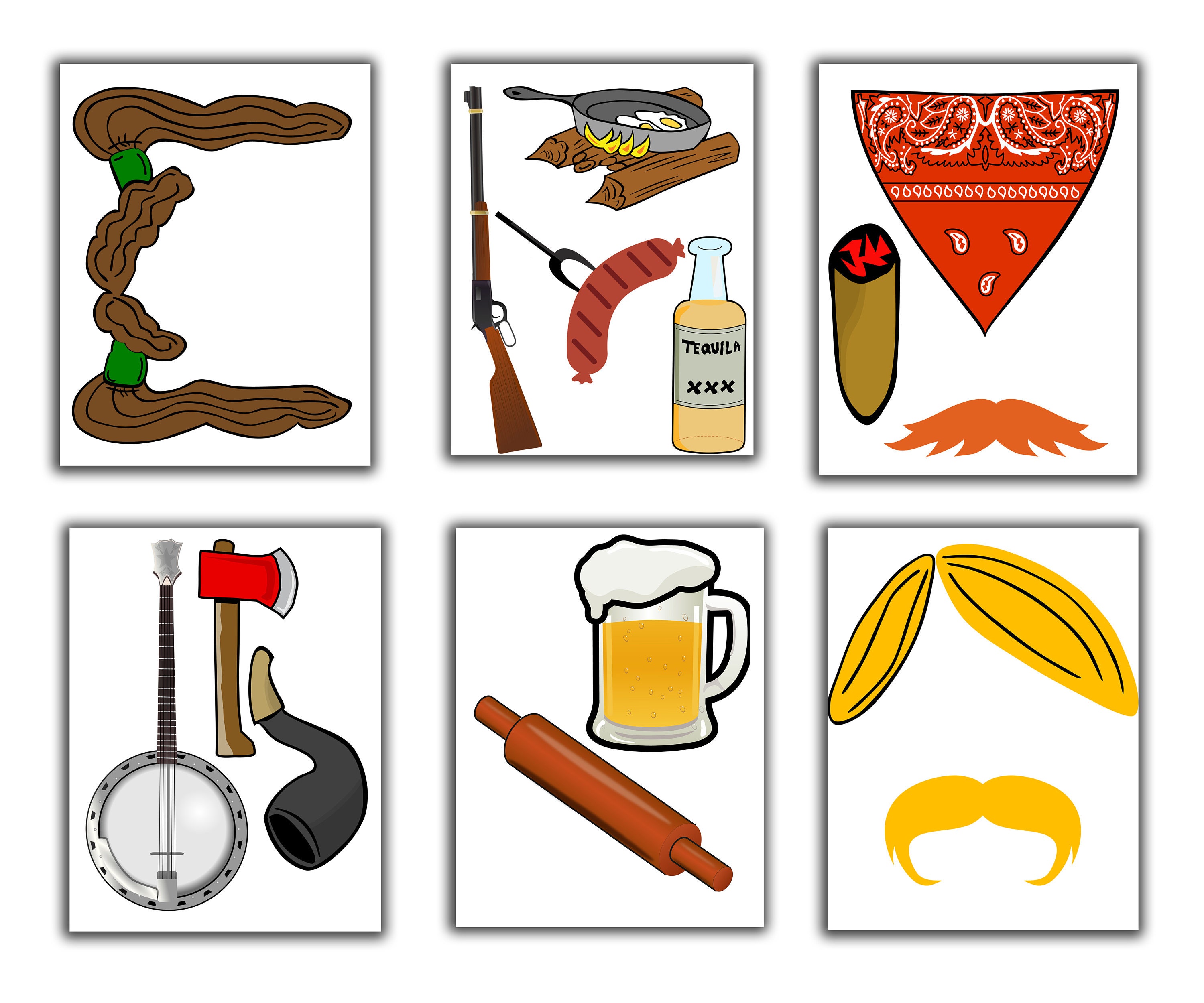Funny Redneck Photo Booth Props: Hillbilly Party (printable PDF) - Etsy