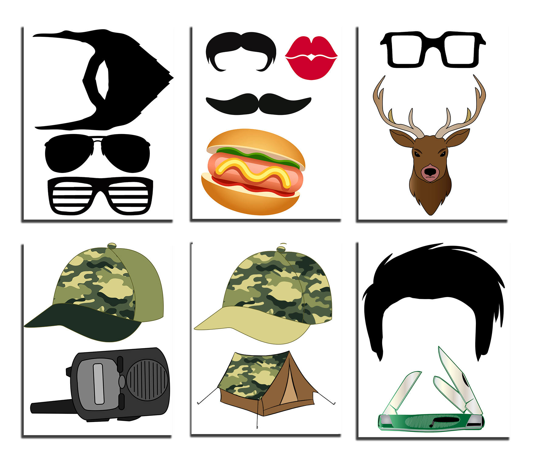 Hunting Photo Booth Props: Adventure Birthday Party (printable PDF) - Etsy