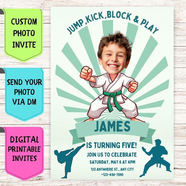 Karate Birthday Card - Etsy