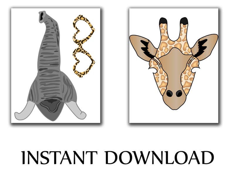 Jungle Safari Photo Booth Props: printable SAFARI - Etsy