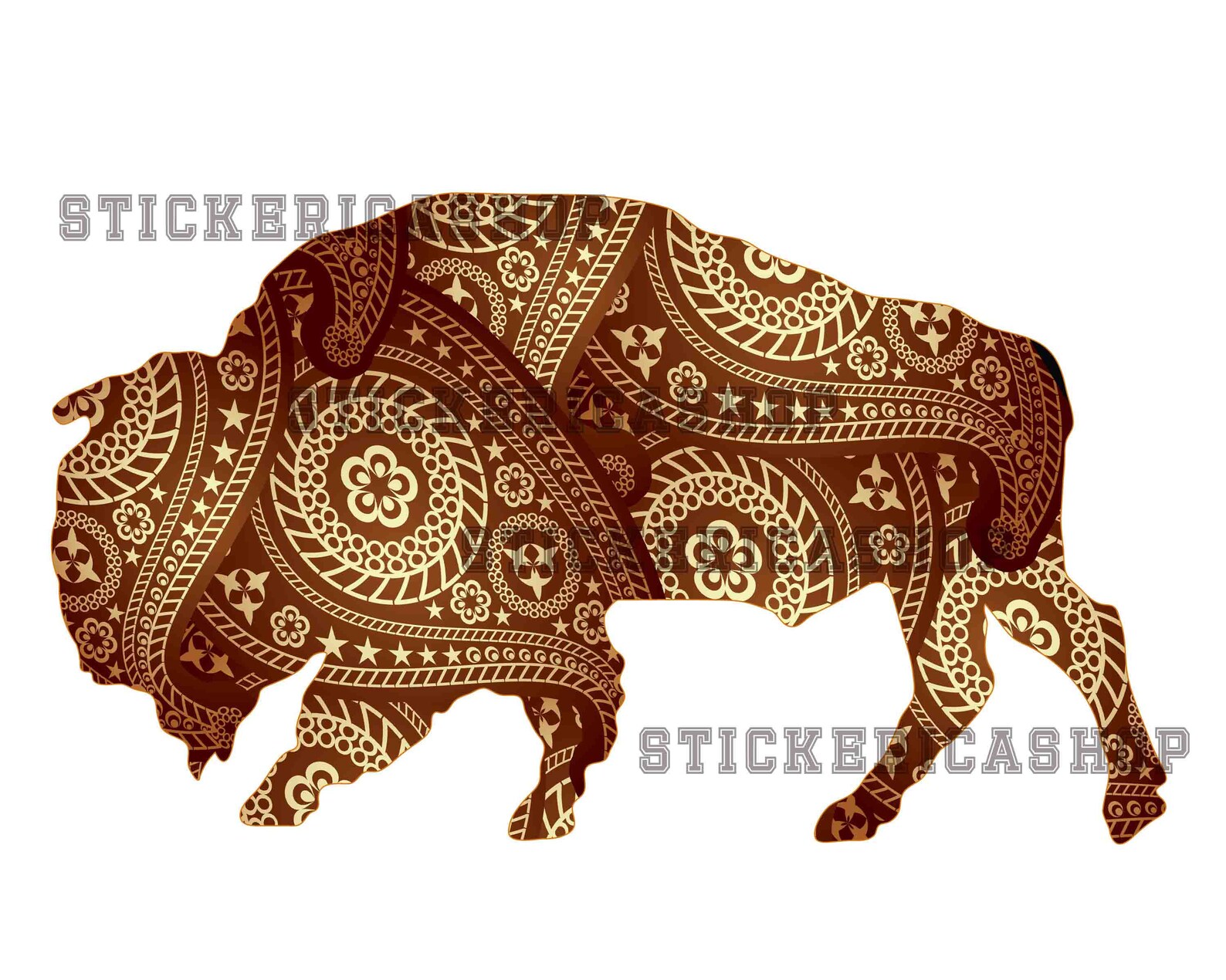 Buffalo Mandala Buffalo Zentagle Zentangle Design Mandala - Etsy