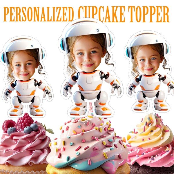 Robot Cupcake Topper - Etsy