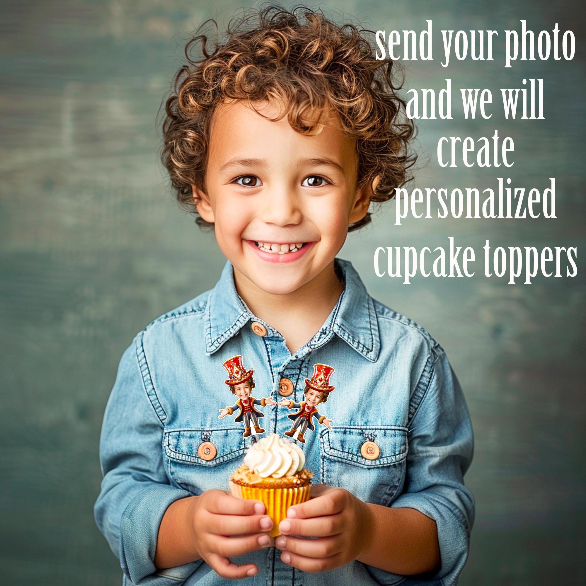 Worker Cupcake Topper Personalized Housebuilder Face Cupcake Topper ...