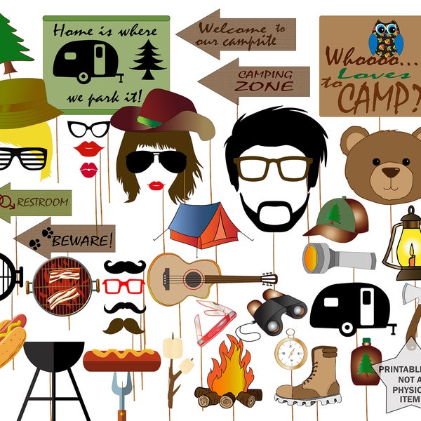Camper Photo Booth Props - Etsy