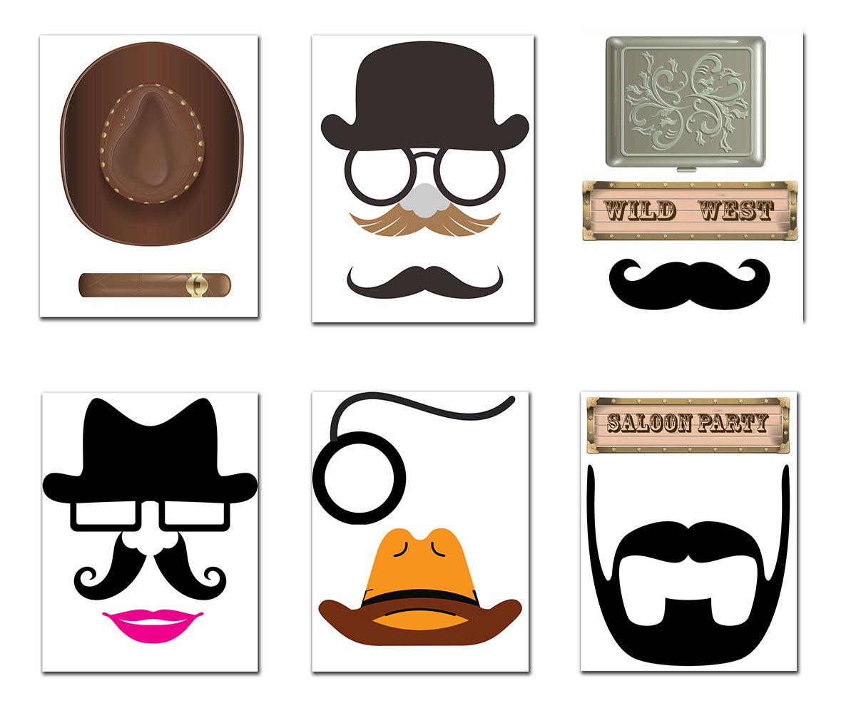 Cowboy Photo Booth Props: western PARTY Props Wild - Etsy