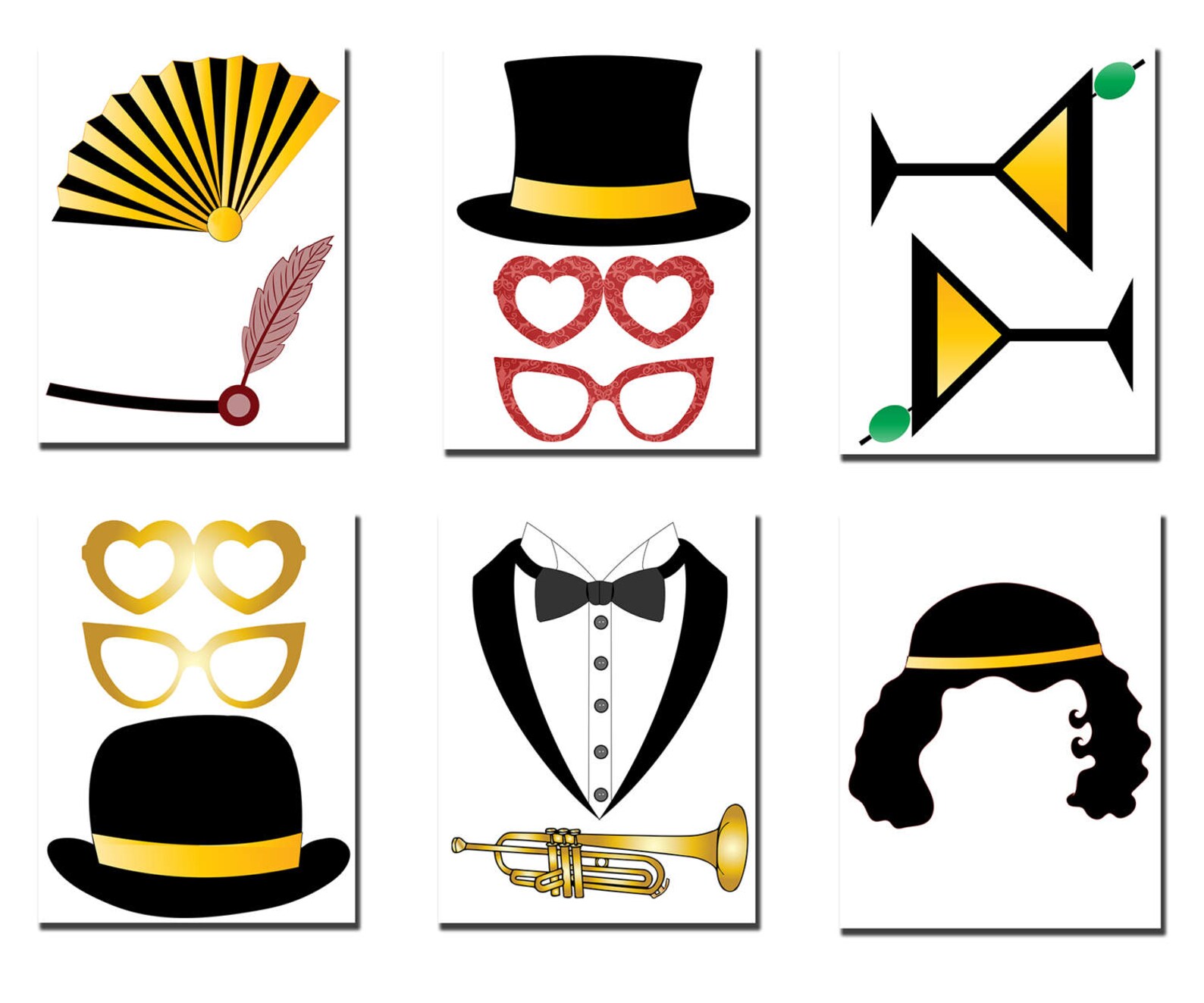 20s Party Photo Booth Props: gatsby PHOTO Props - Etsy