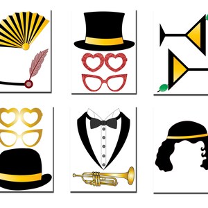 20s Party Photo Booth Props: gatsby PHOTO Props Roaring 20s Party ...