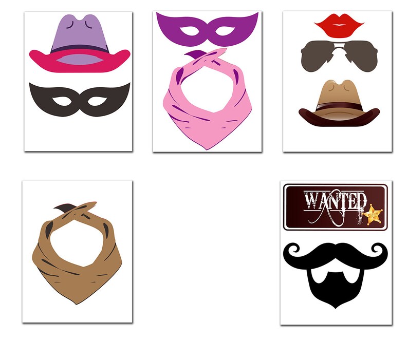 Cowboy Photo Booth Props: western PARTY Props Wild - Etsy