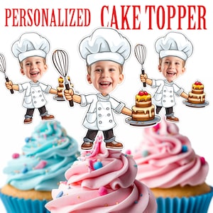 Chef Cupcake Toppers - Etsy