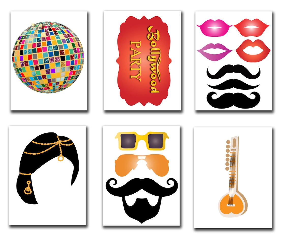 Bollywood Party Photo Booth Props: bollywood - Etsy
