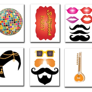 Bollywood Party Photo Booth Props: bollywood Wedding India Photo Booth ...