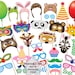 Printable Animals Photo Booth Props: animal MASK | Etsy