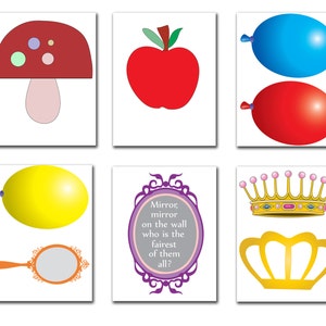 Snow White Photo Booth Props: Princess Party (printable PDF) - Etsy