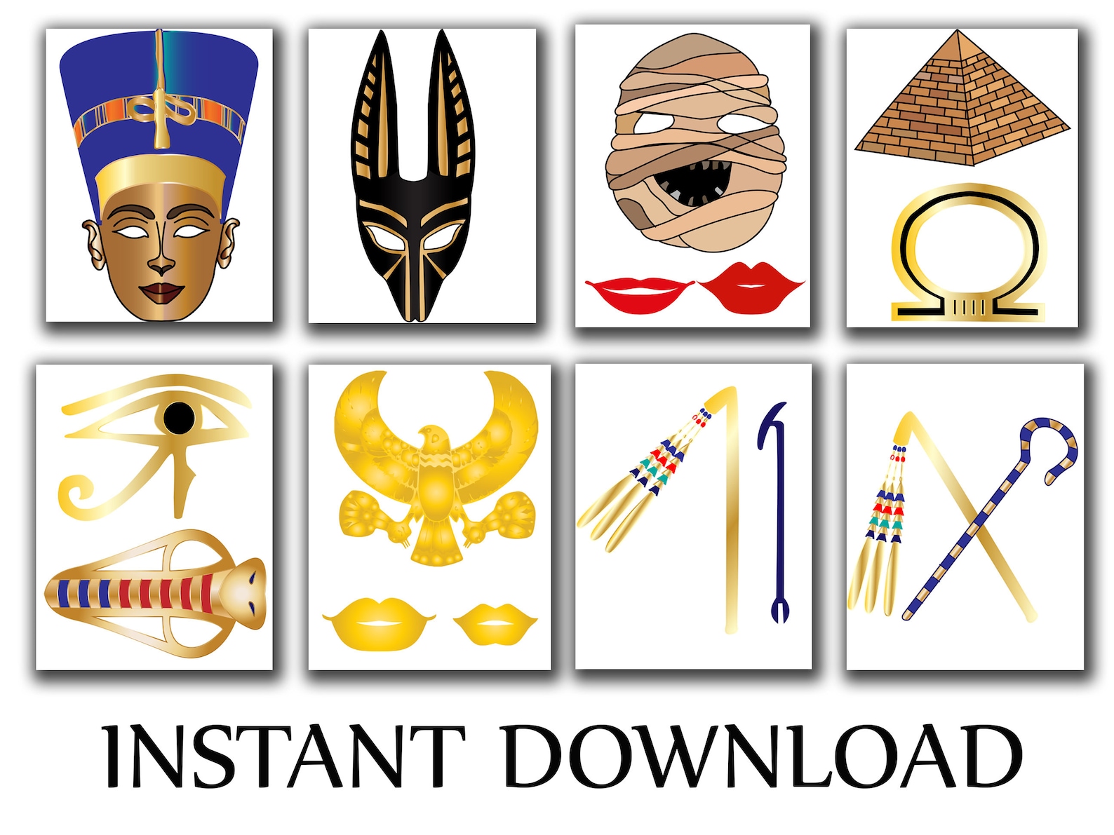 Ancient Egypt Photo Booth Props: egypt THEME Party - Etsy