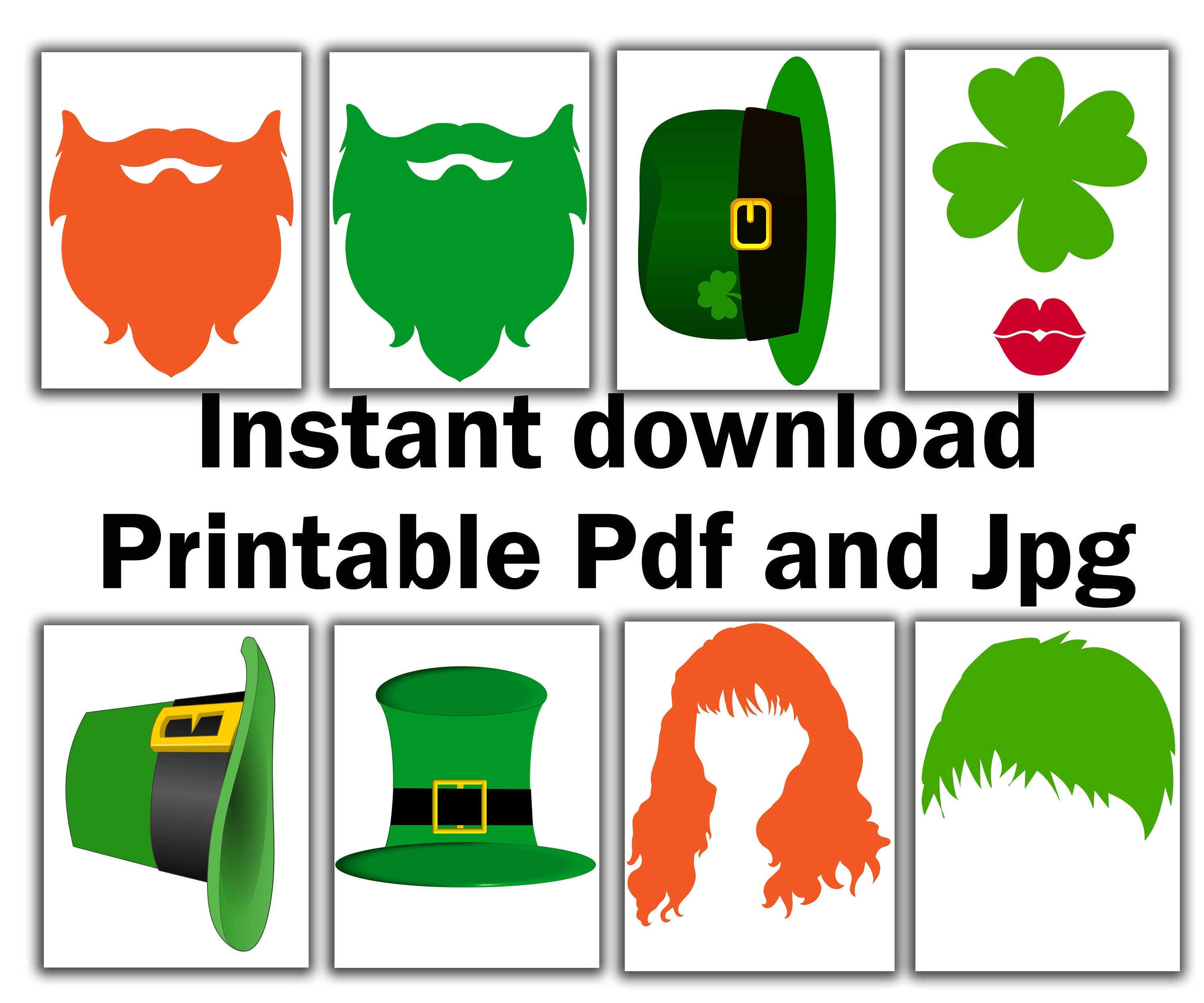 St. Patrick's Day Photo Booth Props: irish PHOTO Props Irish Party ...