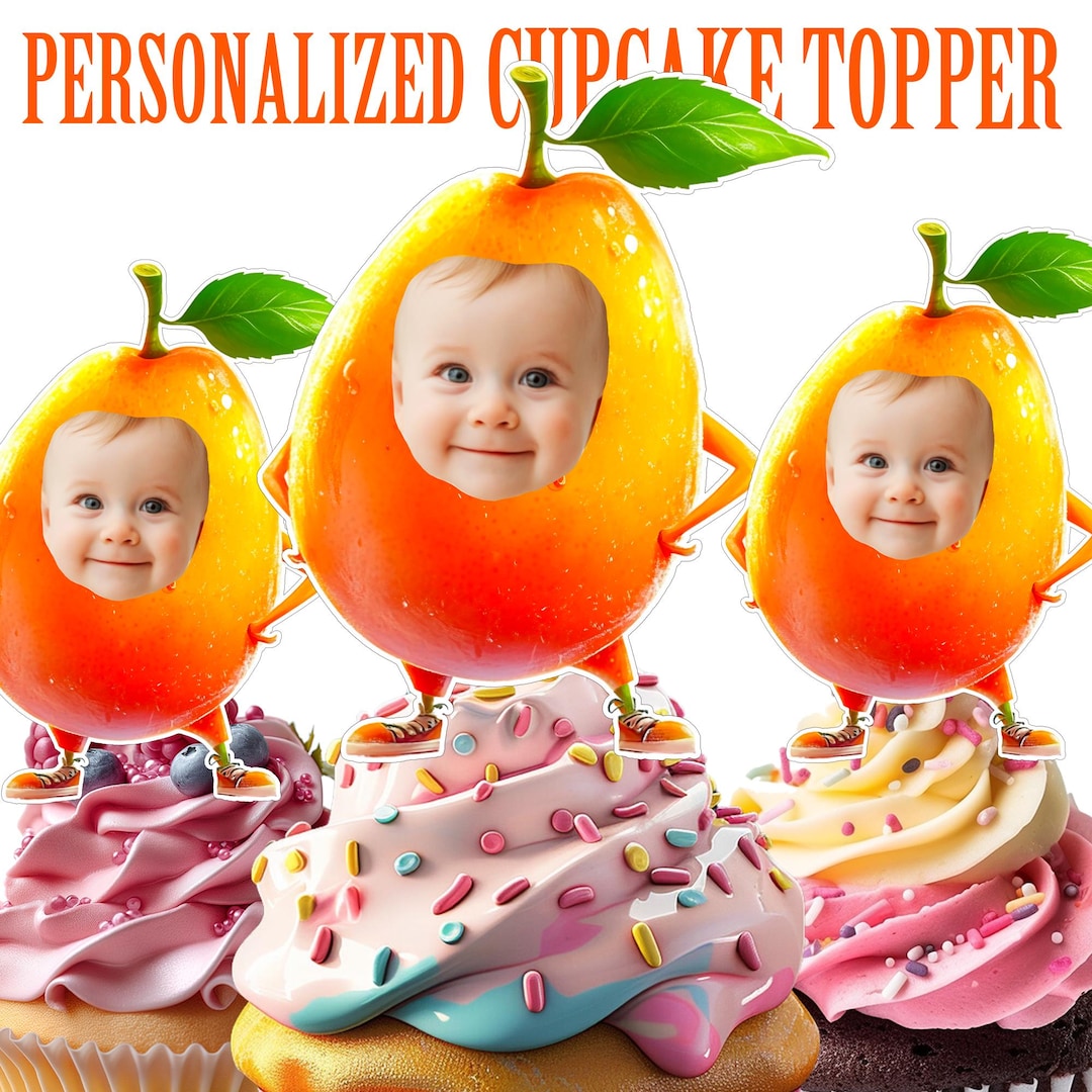 Mango Cupcake Topper, Personalized Mango Cupcake Topper, Printable ...