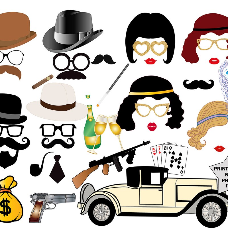 Gangster Photo Booth - Etsy