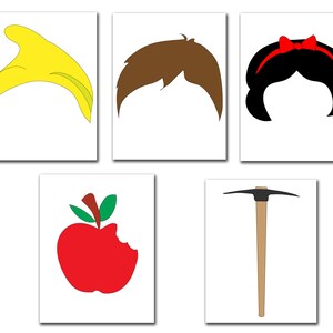 Snow White Photo Booth Props: Princess Party (printable PDF) - Etsy
