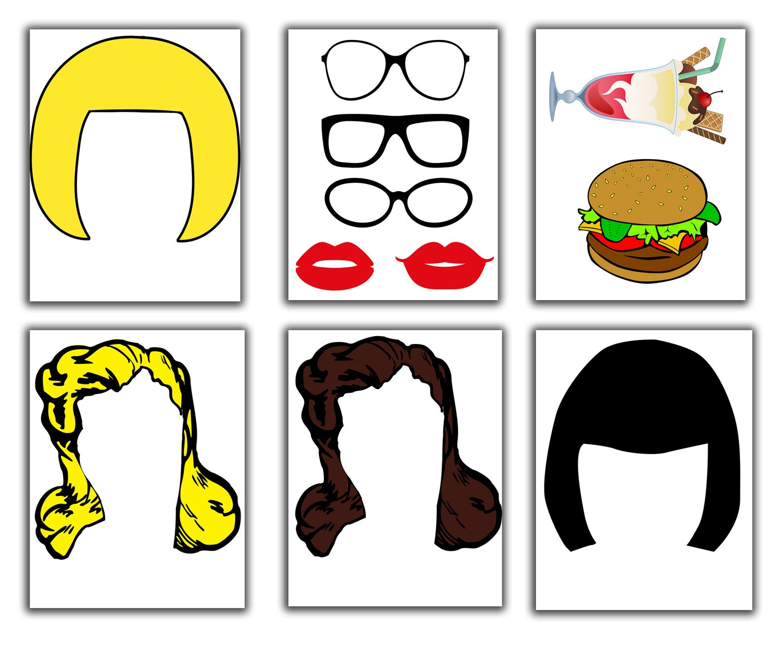 50s Party Photo Booth Props: birthday PARTY Props - Etsy