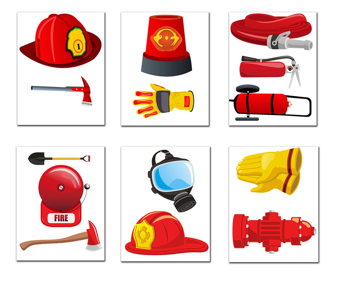 Printable Fireman Photo Booth Props: fireman PARTY Props Fire Fighter ...