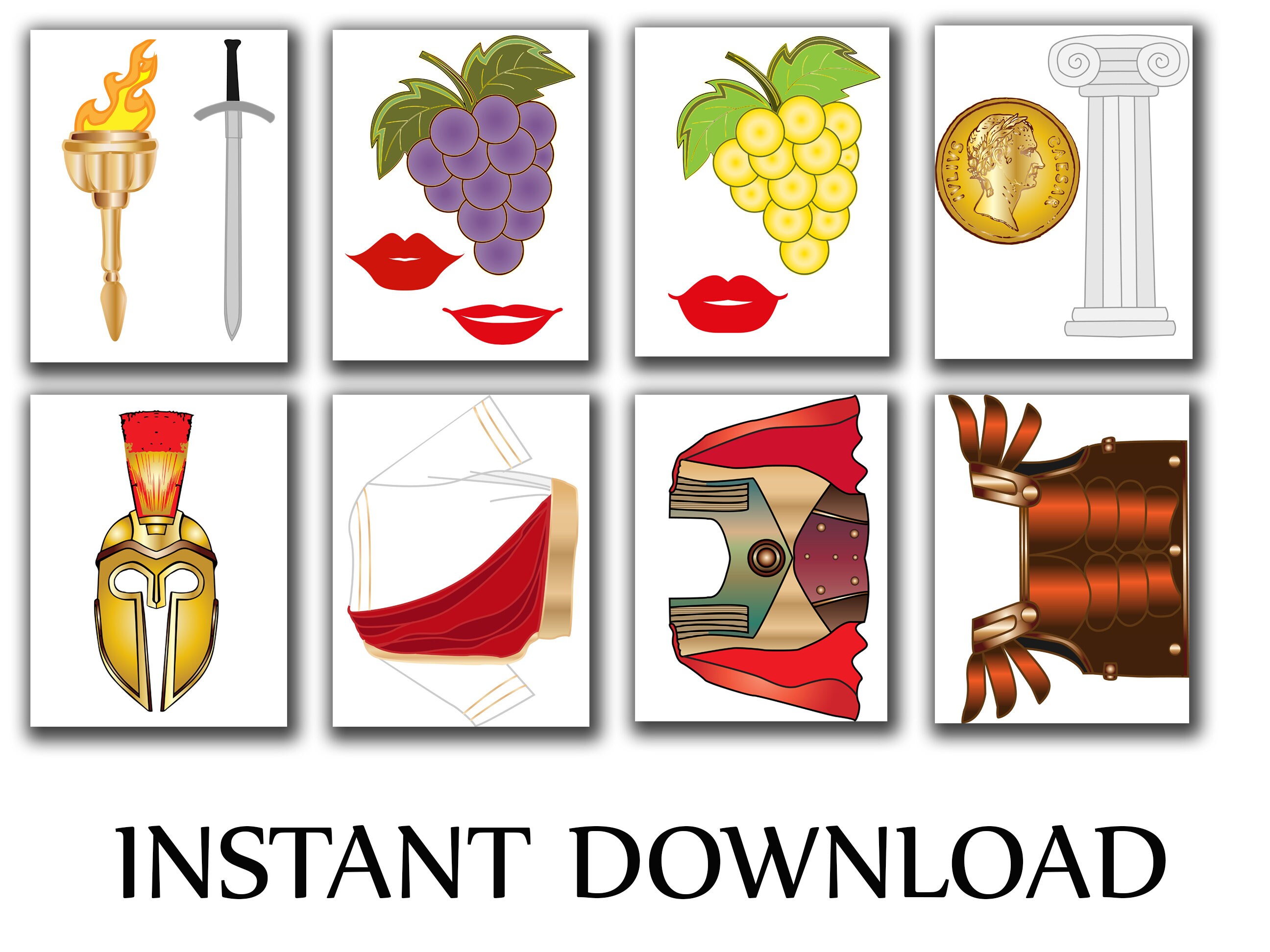 Toga Party Photo Booth Props: roman THEMED Party Ancient Rome,birthey ...