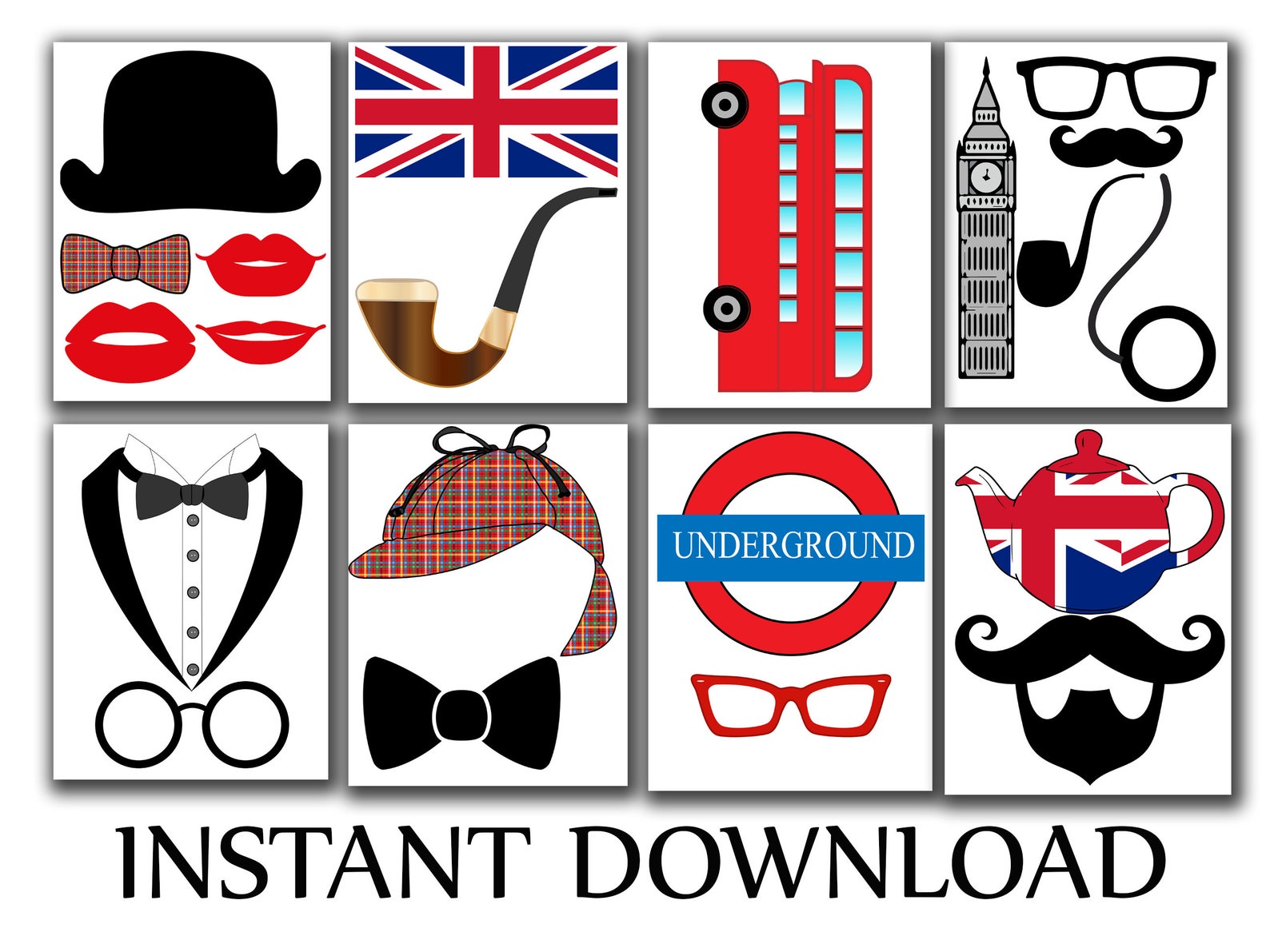 British Photo Booth Party: london PHOTO Booth London Theme Party ...