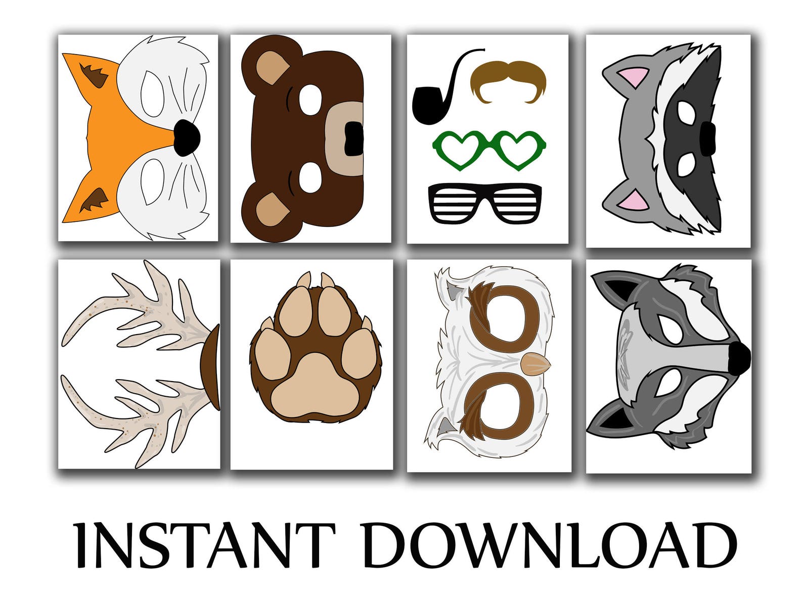 Woodland Party Photo Booth Props: woodland Birthday Printable PDF ...