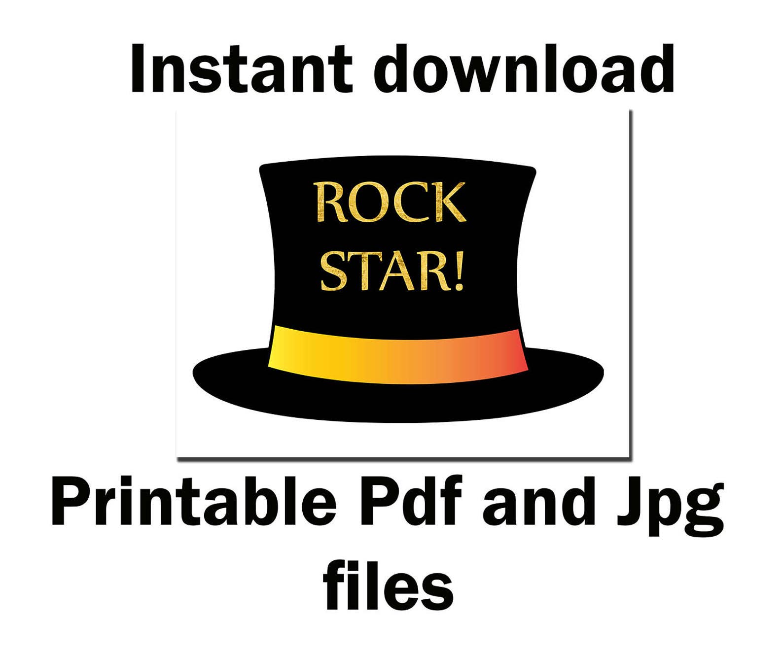 Rock Party Photo Booth Props: rock STAR Party Rock Party Props,music ...