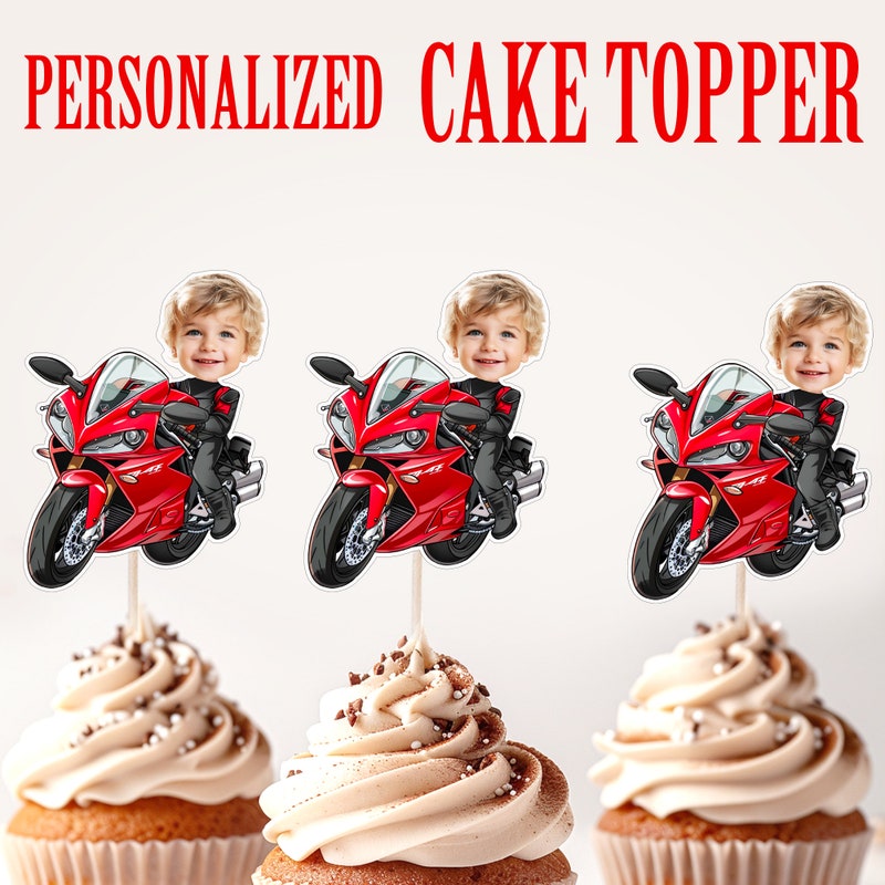 Motorcycle Cake Topper - Etsy