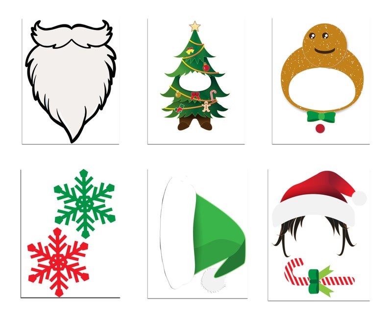 Christmas Photo Booth Props: christmas PARTY (Instant Download) - Etsy ...